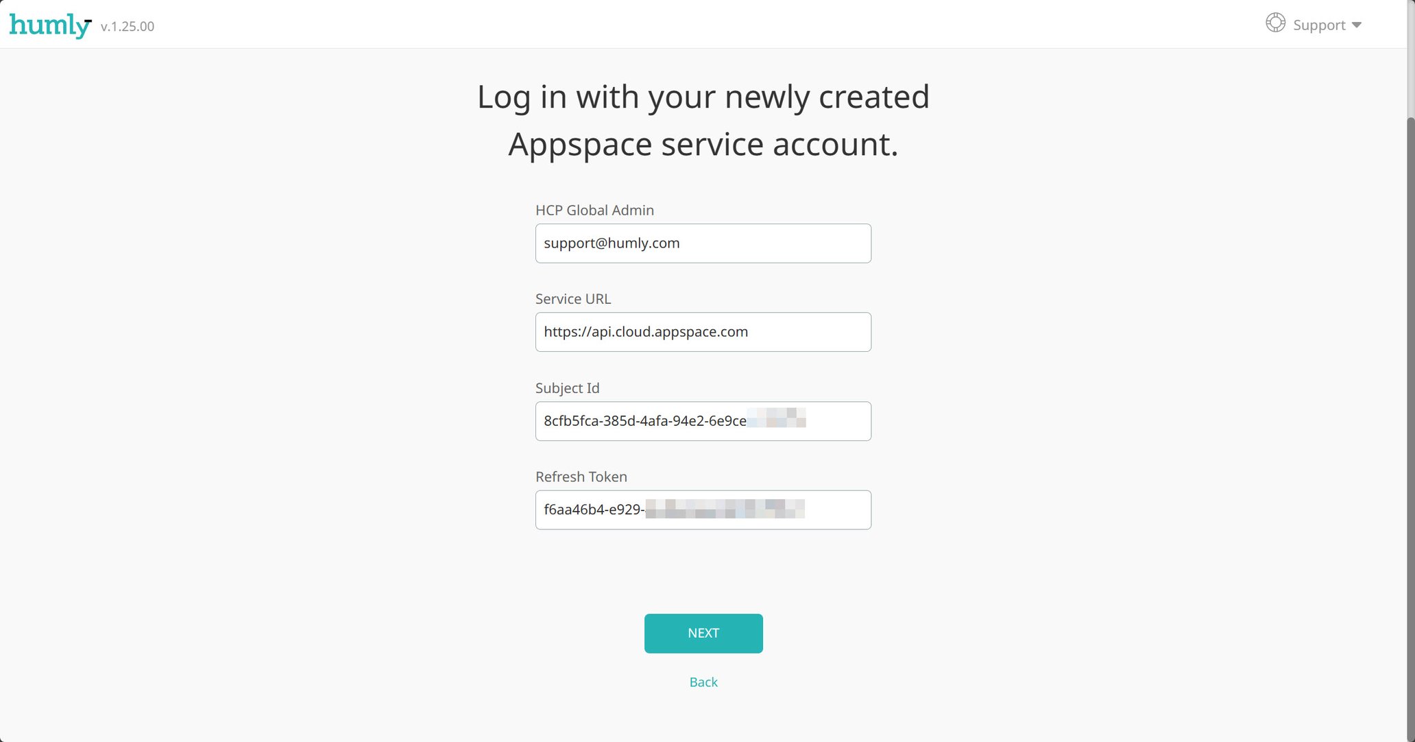 Connect HCP to Appspace