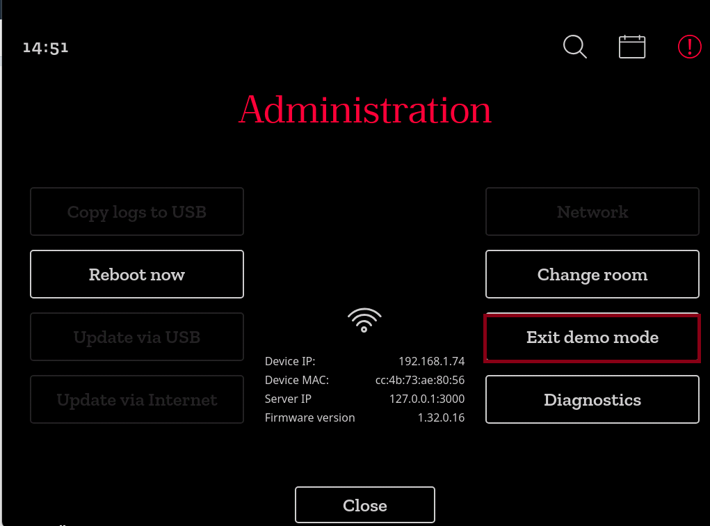 How To exit Demo Mode On the Humly Room Display