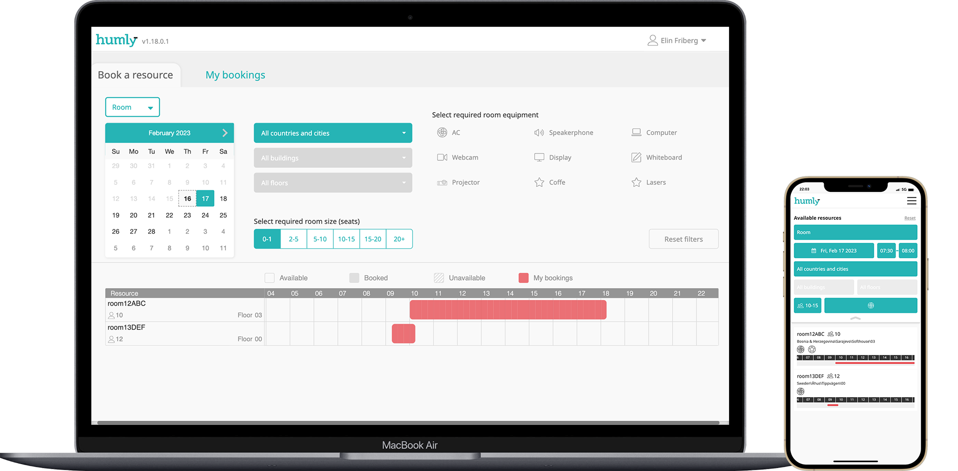 Humly Reservation - user guide