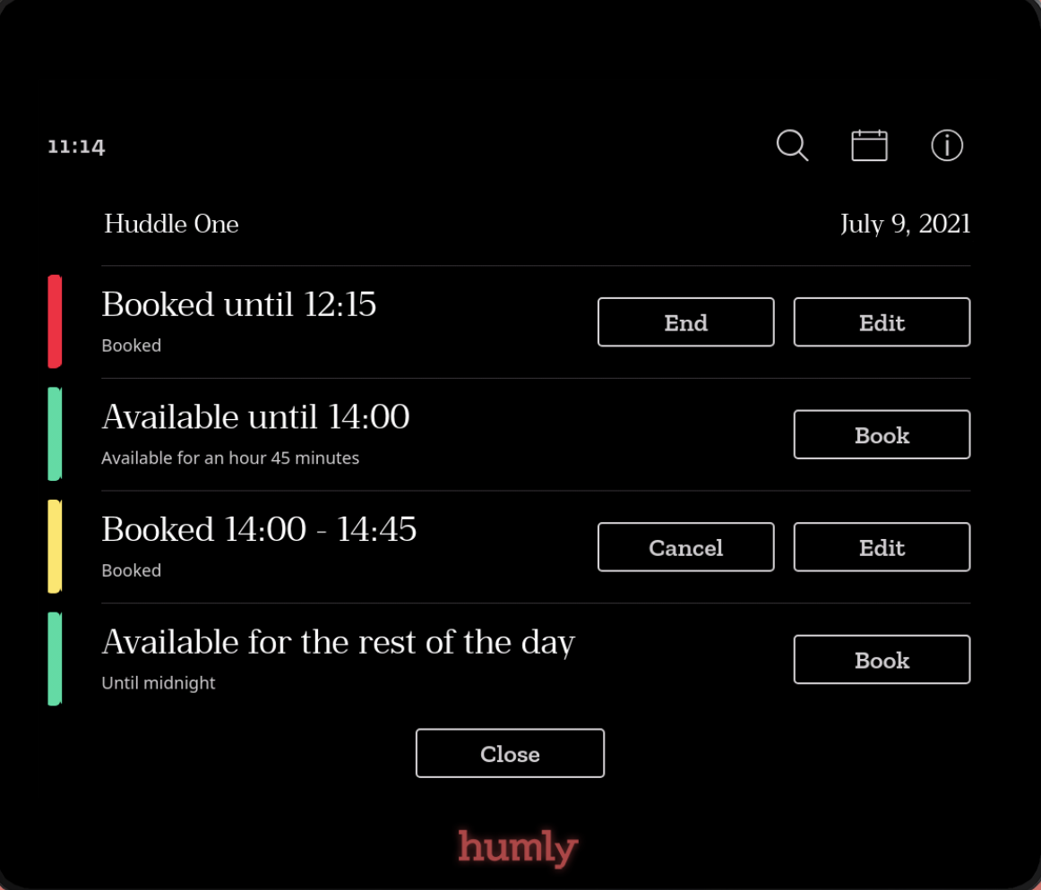 Humly Room Display - User Guide